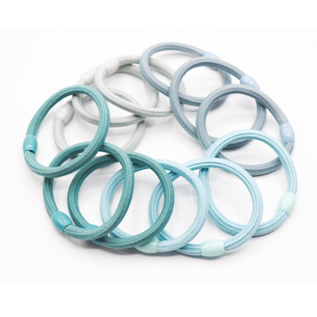 Bellebasics Blue Hair Tie Set | Non Slip Elastic Hair Ties
