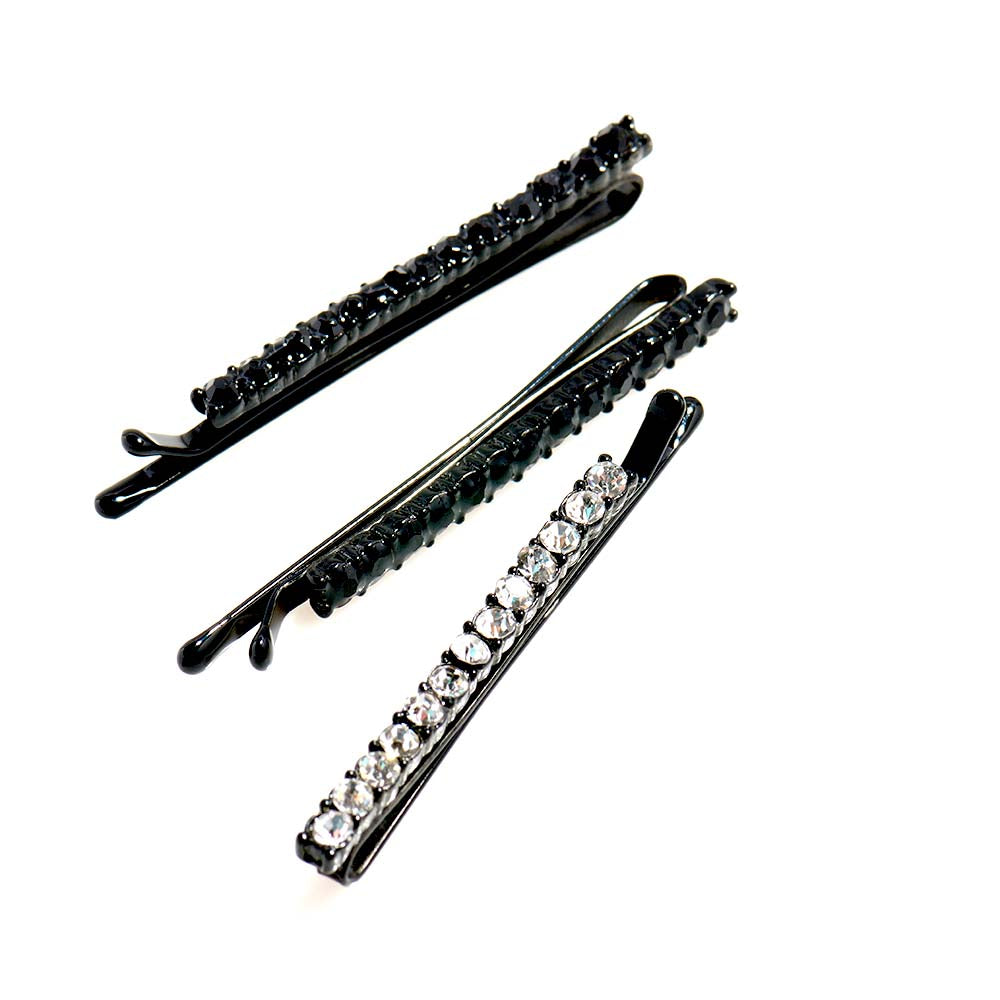 Martini Collection Crystal Bobby Pin Set | Rhinestone Bobby Pins